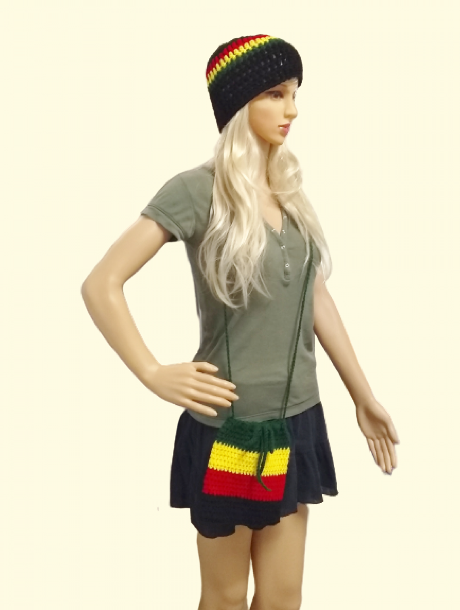 Rasta Colored Crossbody Crochet Purse | Free Spirits Designs